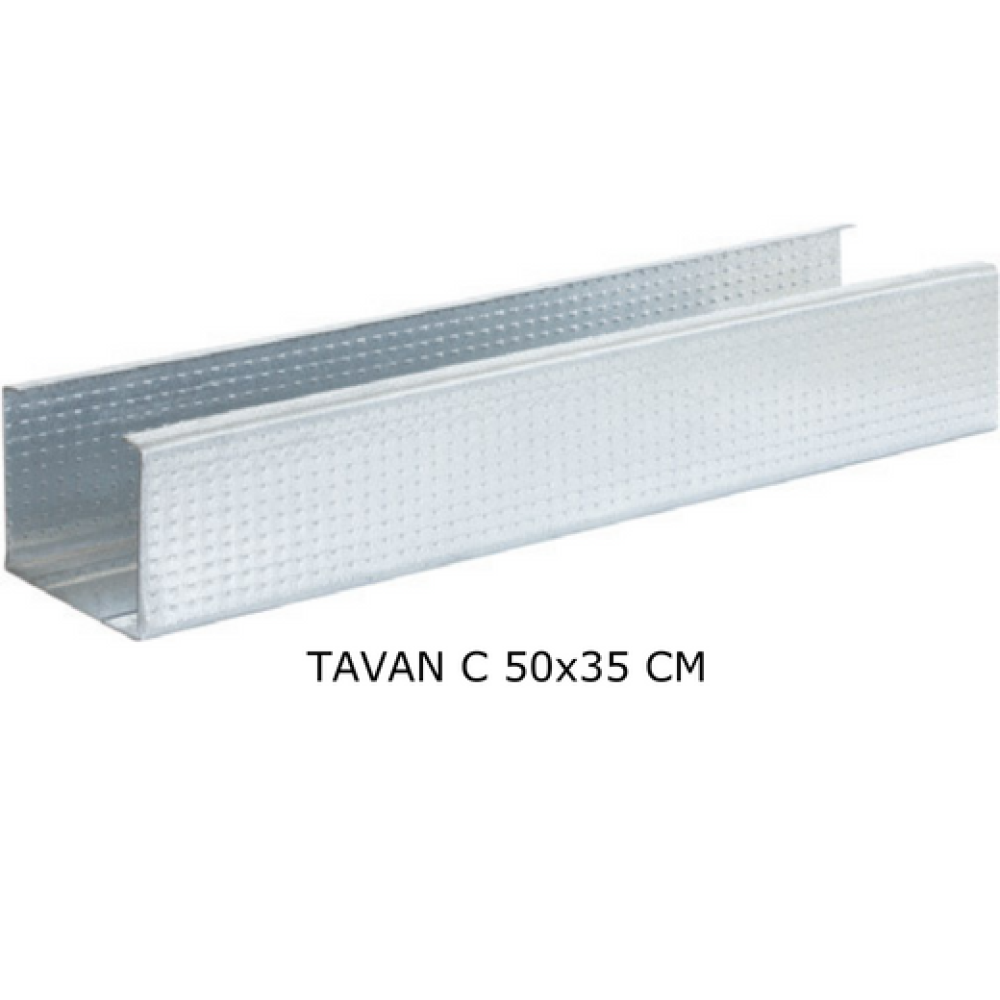 All Alçı - Tavan C Profil 0,45 mm - (Boyut: 27/60/27 mm) (Tc Profili)