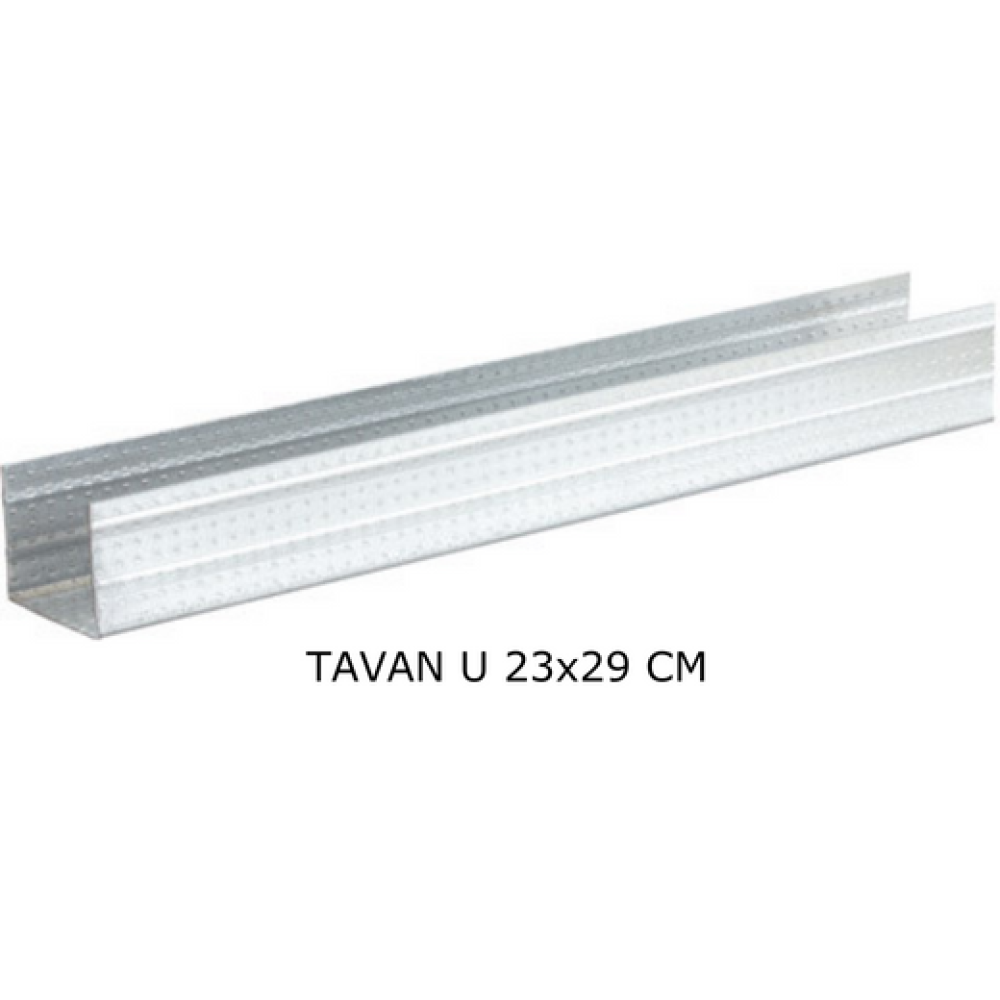 All Alçı - Tavan U Profil 0,45 mm - (Boyut: 22/28/22 mm) (Tu Profili)